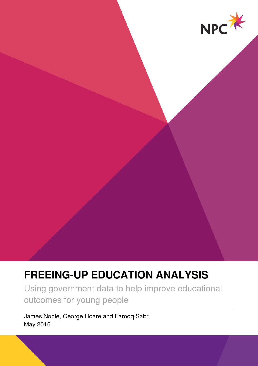 Freeing-up education analysis: Using government data - NPC